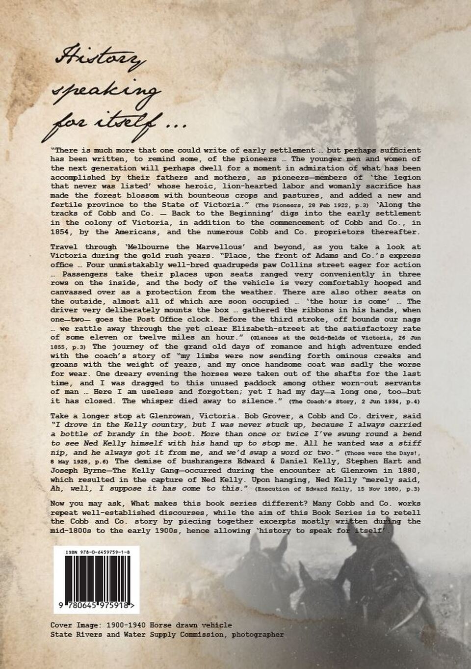 ALONG THE TRACKS OF COBB AND CO. - Cobb and Co. Book Series